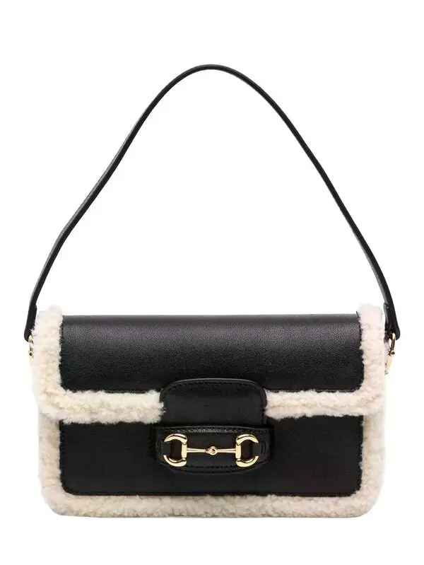Gucci Calfskin 1955 Horsebit Handbag - Black