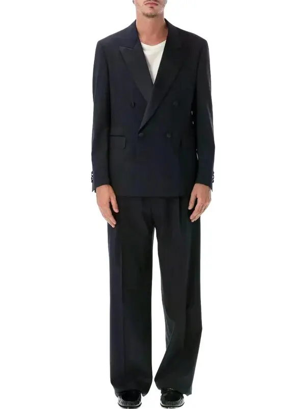 LARDINI Double-breasted Buttoned Blazer - Blue