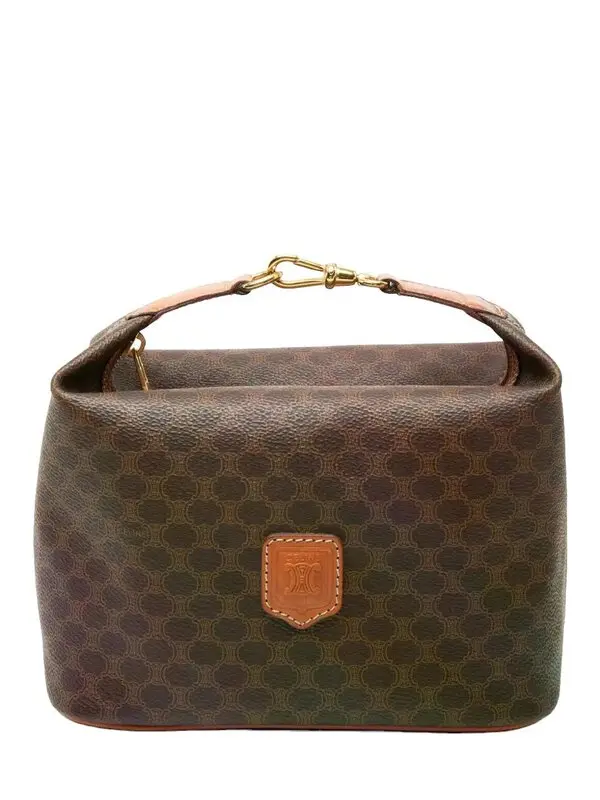 Celine Macadam Coated Canvas Handbag - Brown