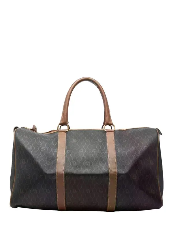 Dior 20th Century Honeycomb Coated Canvas Travel Bag - Black