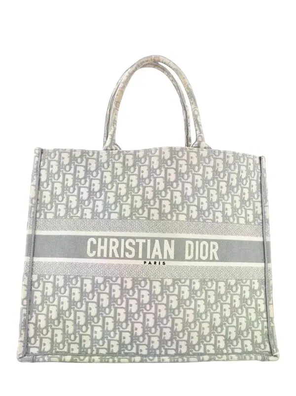 Dior Oblique Canvas Large Tote Bag - Grey