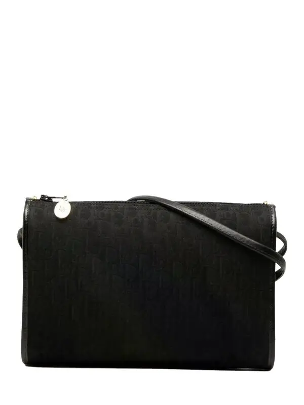 Dior 20th Century Diorissimo Trotter Canvas Crossbody Bag - Black