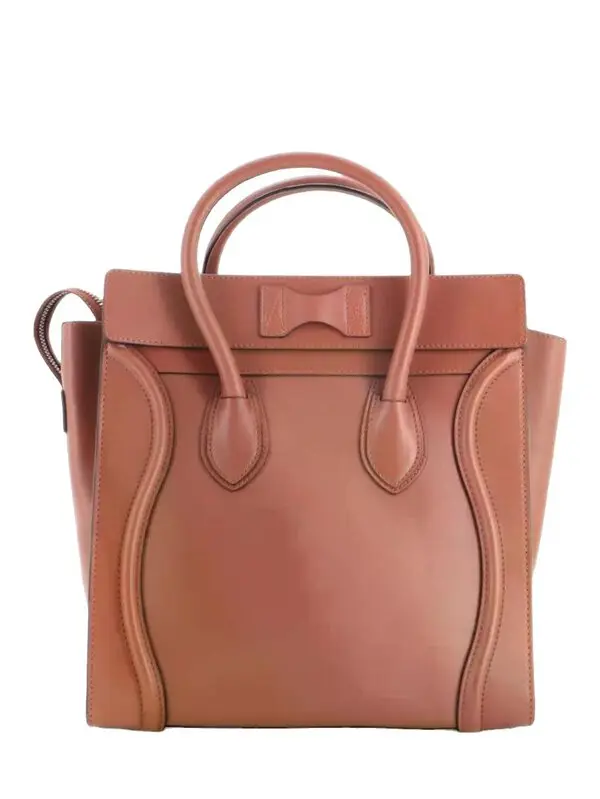 Celine Smooth Leather Mini Tote Bag - Brown