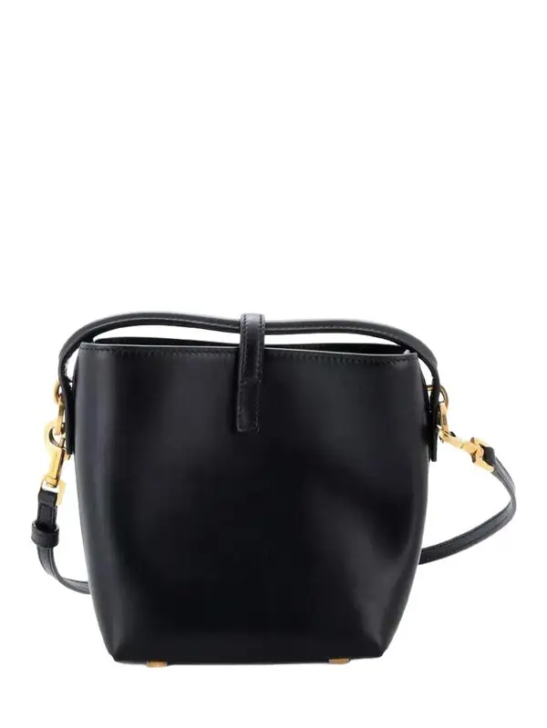 Saint Laurent Le 37 Leather Mini Bucket Bag - Black