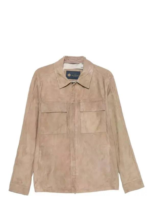 Paul & Shark Suede Panelled Jacket - Neutrals