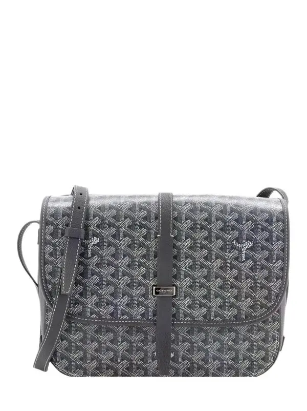 Goyard Belvedere Ii Messenger Bag Coated Canvas Mm Cross Body Bag - Grey
