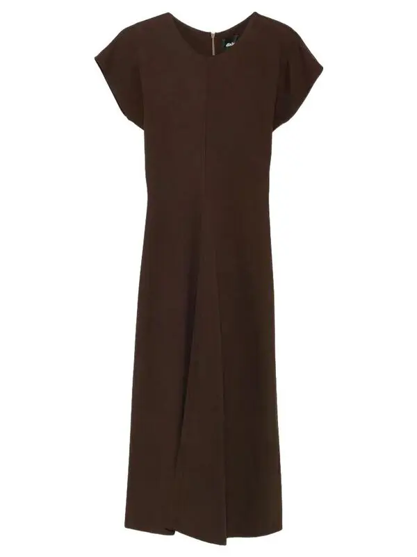 Dixie Short-sleeve A-line Maxi Dress - Brown