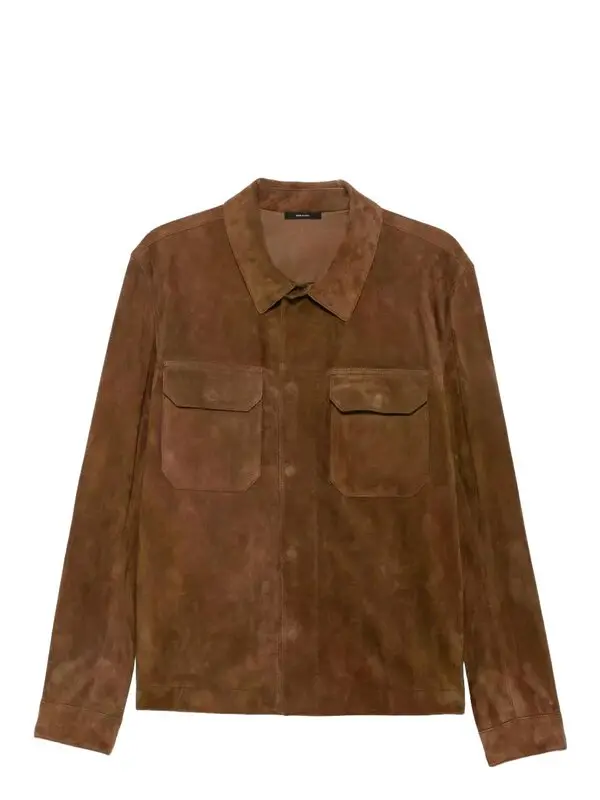 TOM FORD Suede Shirt Jacket - Brown