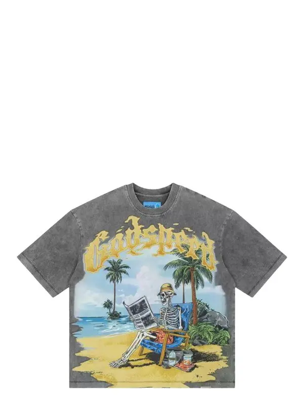 GODSPEED Skeleton Beach Ii Graphic-print T-shirt - Grey