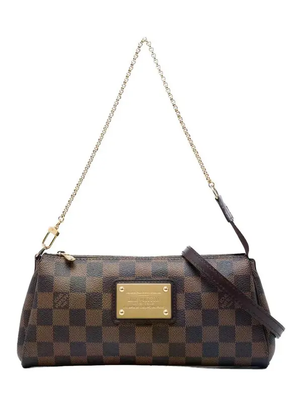 LOUIS VUITTON 2010 Damier Ebene Eva Satchel - Brown