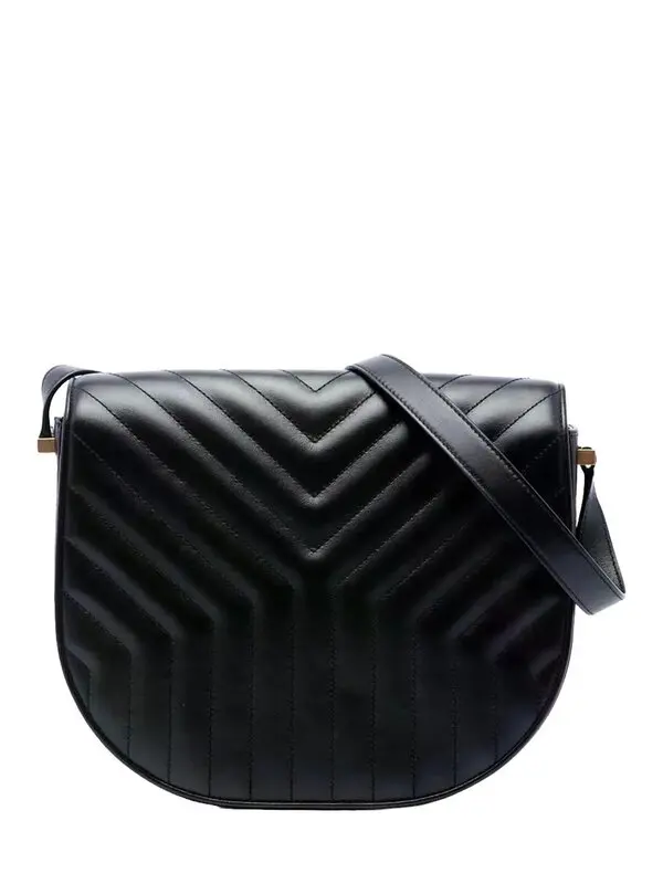 Saint Laurent Matelasse Calfskin Crossbody Bag - Black
