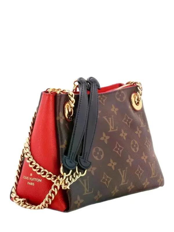 LOUIS VUITTON Surene Handbag Monogram Canvas With Leather Bb Shoulder Bag - Red