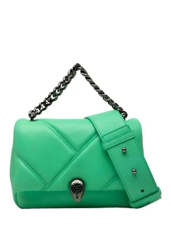 BVLGARI Mini Leather Serpenti Cabochon Satchel - Green