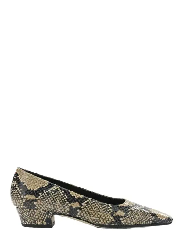AeydĒ Rory Snake-effect Leather Pumps - Neutrals