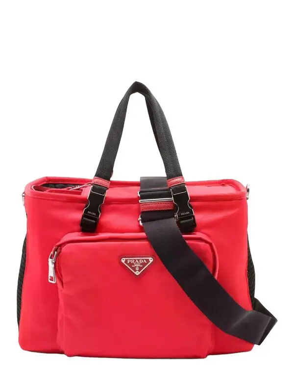 Prada Re-nylon Convertible Pet Carrier Travel Bag - Red