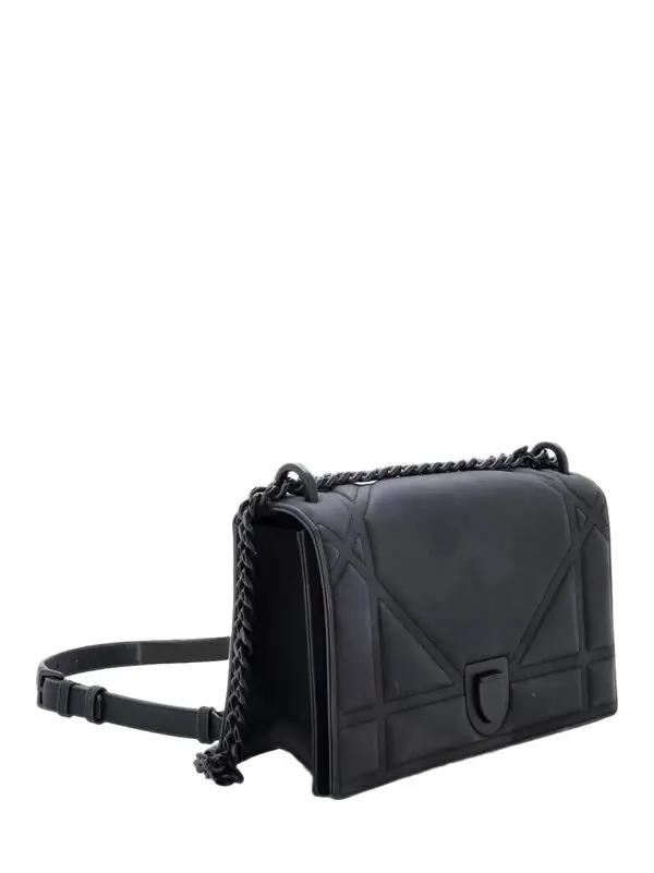 Dior Ultra Matte Diorama Flap Calfskin Medium Crossbody Bag - Black