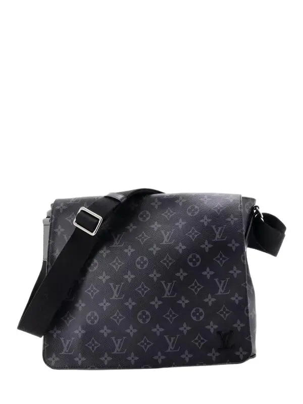 LOUIS VUITTON District Messenger Bag Monogram Eclipse Canvas Mm Crossbody Bag - Black