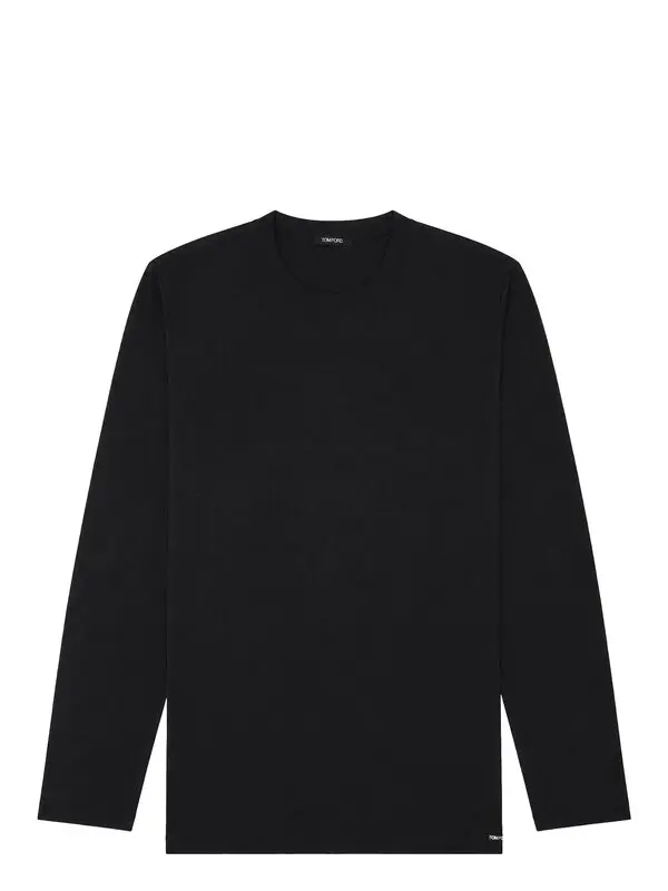 TOM FORD T-shirt A Manica Lunga - Black