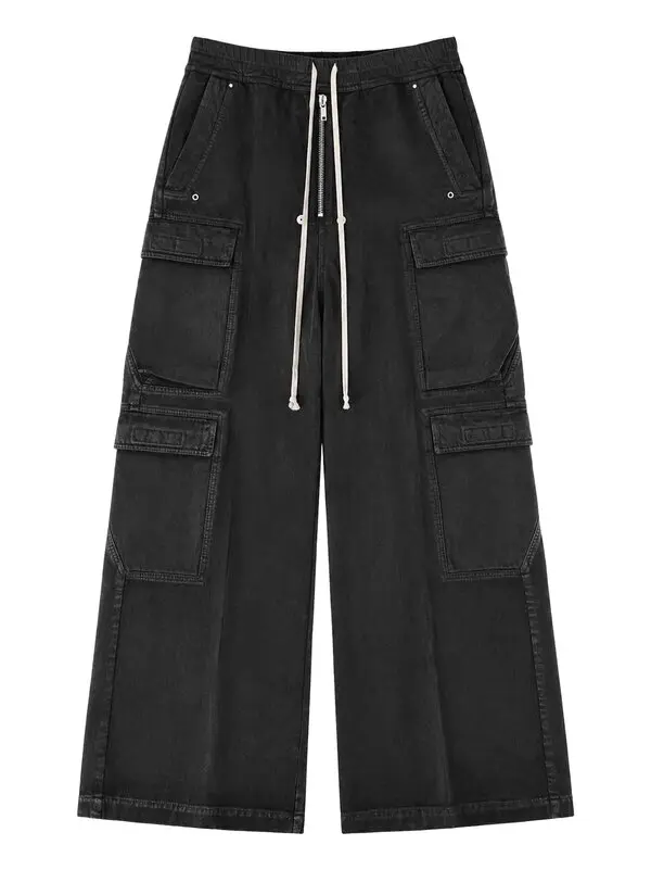 Rick Owens Double Cargo Jumbo Belas Jeans - Black
