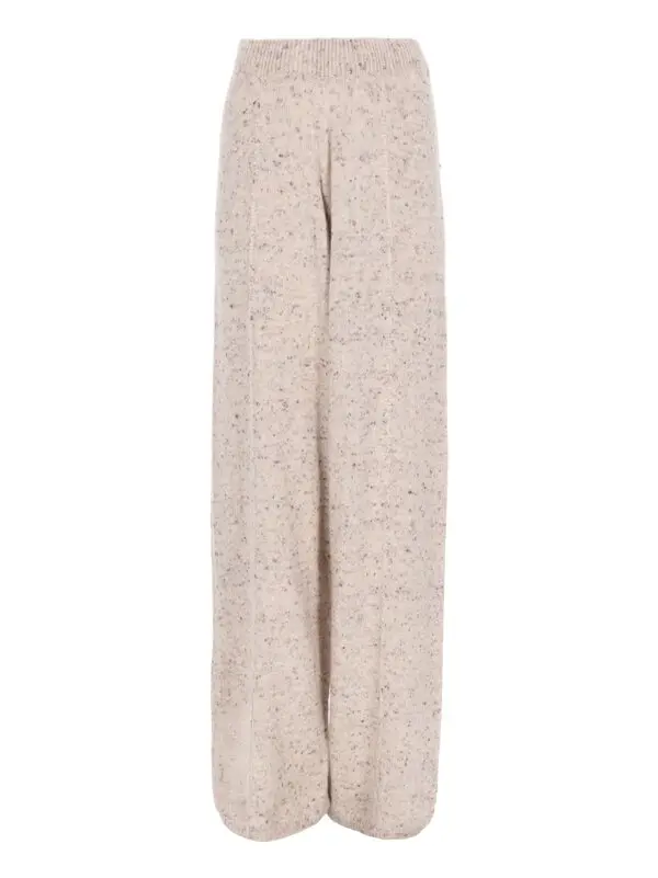 Fabiana Filippi Wool Blend Wide Leg Trousers - Beige