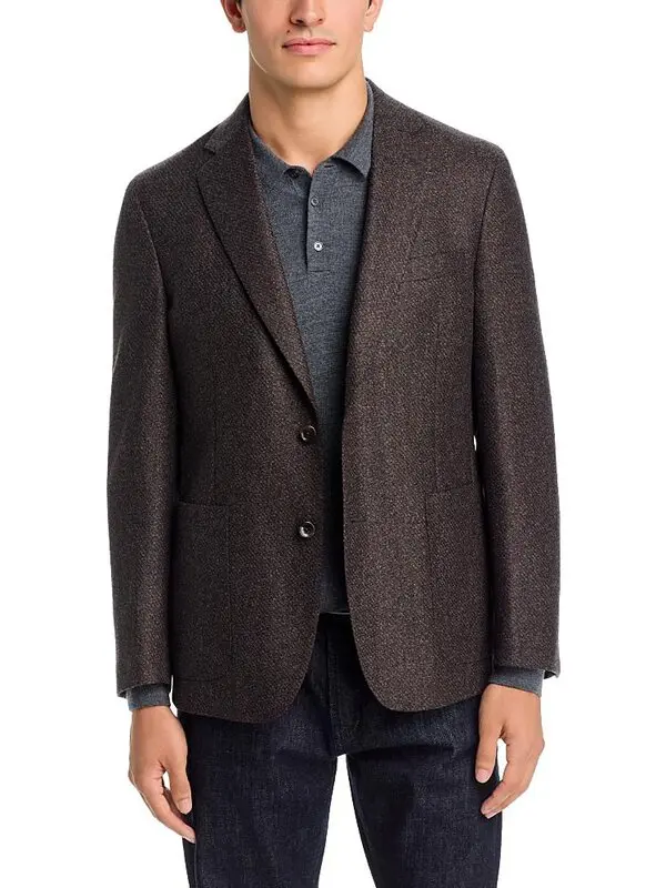 Bloomingdale'S Boucle Wool Blend Extra Soft Jacket - Brown