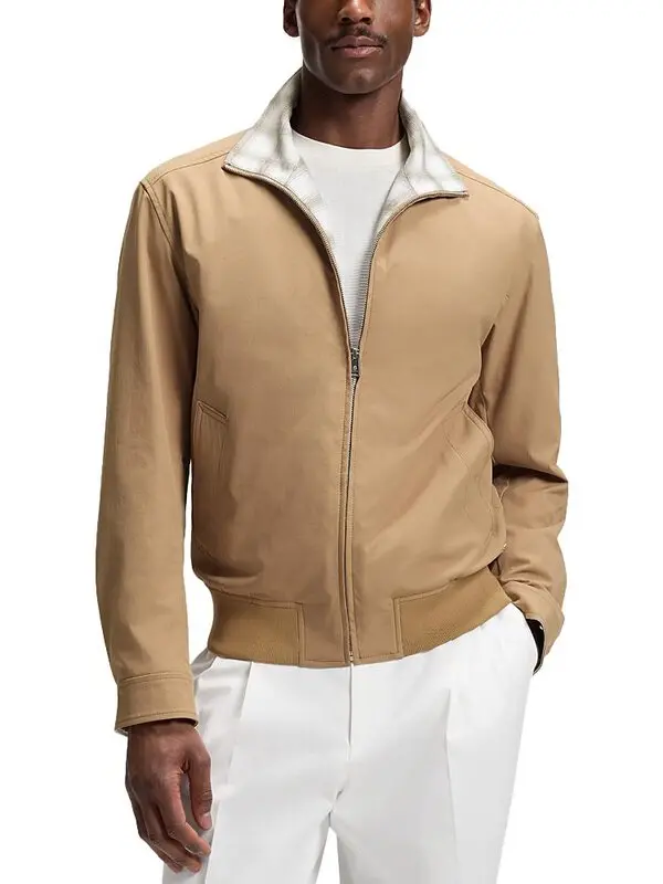 BOSS C-cevor Funnel Neck Jacket - Medium Beige
