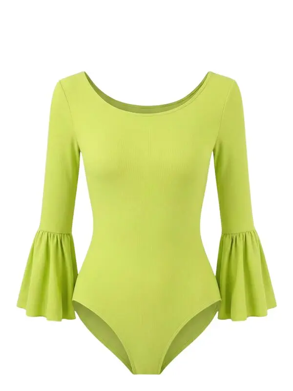 RIVE & RITUEL Evara Beat Long Sleeve Swimsuit - Green