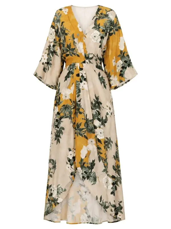 RAISHMA Sophia Floral Dress - Yellow