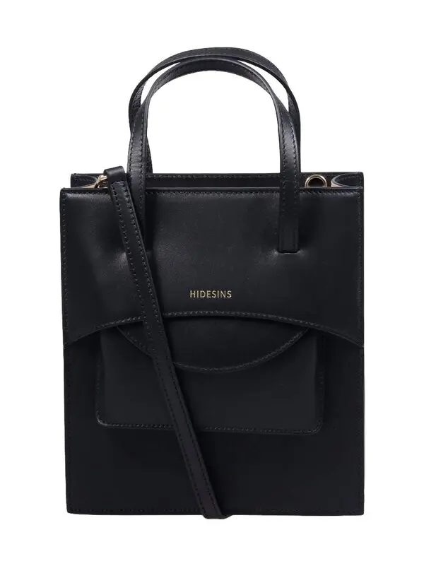HIDESINS Pocket Leather Handbag - Black