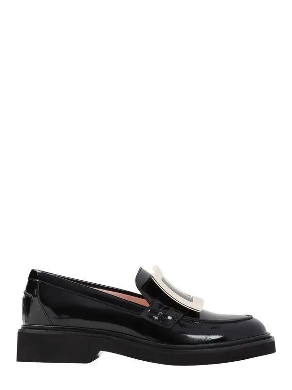 ROGER VIVIER Viv' Rangers Loafers In Leather - Black
