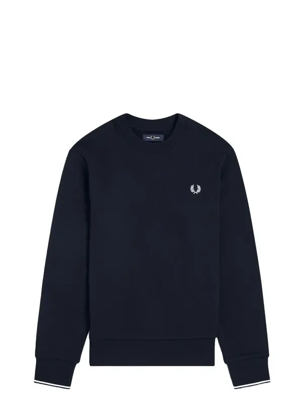Fred Perry Embroidered Logo Crewneck Sweatshirt - Blue