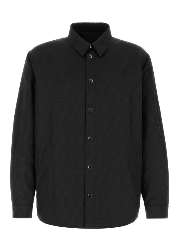 Fendi Logo Nylon Blouson - Nero