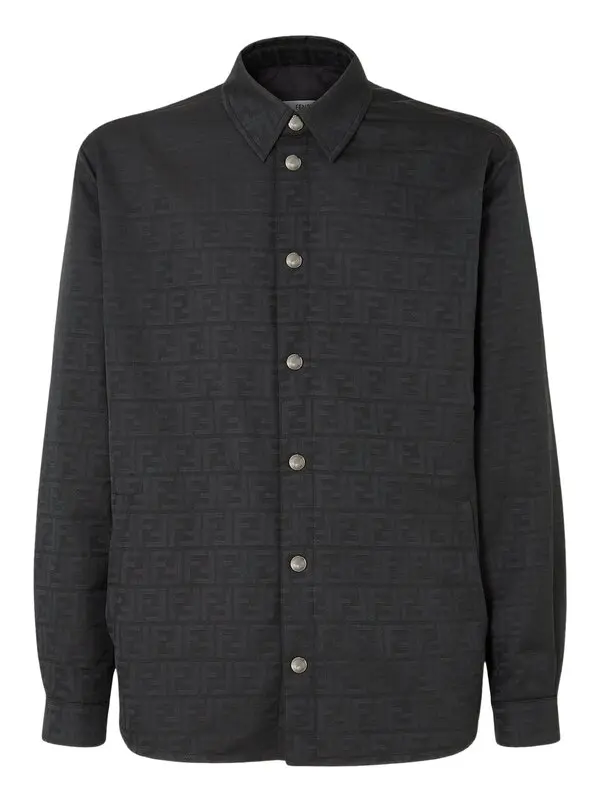 Fendi Logo Nylon Blouson - Nero