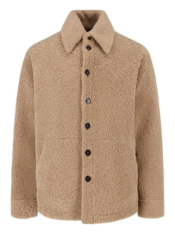 Dolce & Gabbana Shearling Shirt Jacket - Brown