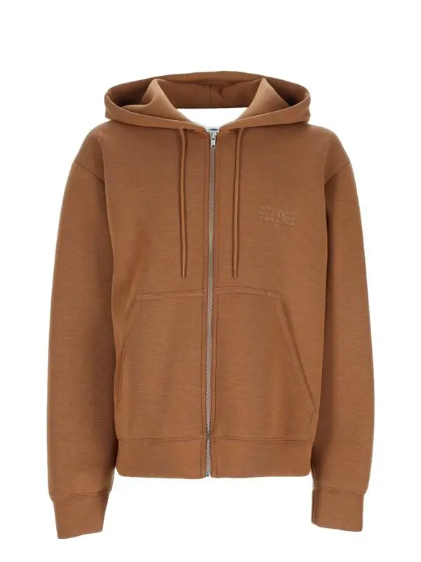 MAISON MARGIELA Zip-up Hoodie Sweatshirt - Black