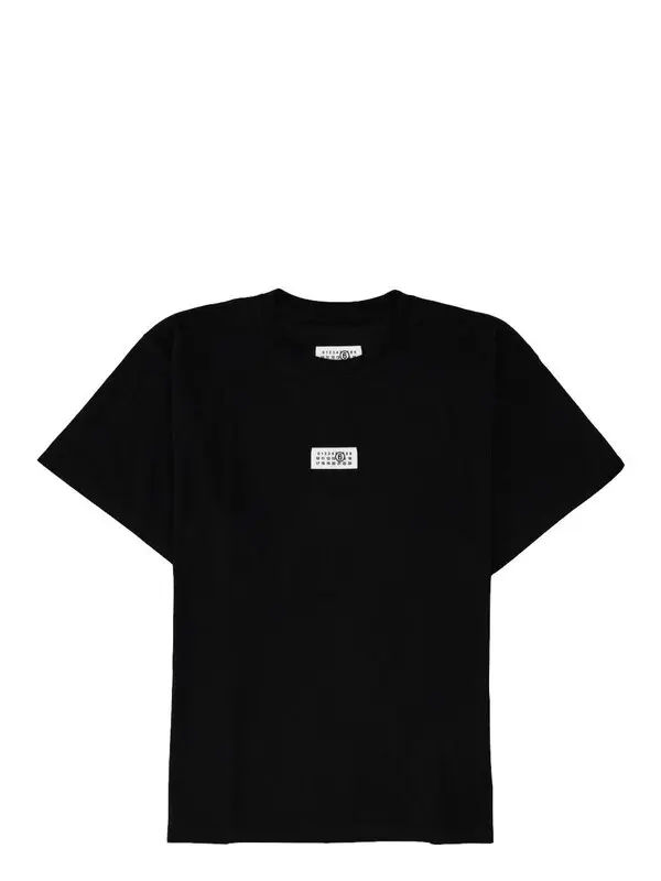 MAISON MARGIELA Logo Patch Cotton T-shirt - Black