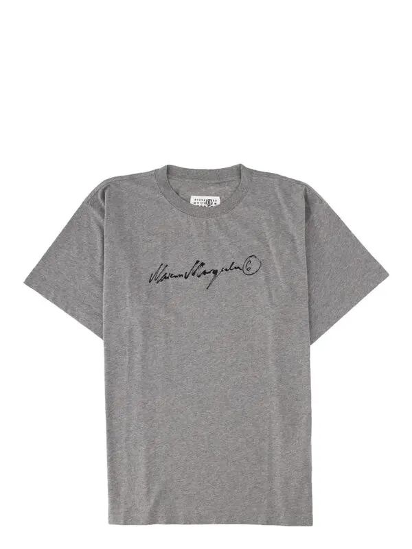 MAISON MARGIELA Logo-print Cotton T-shirt - Grey