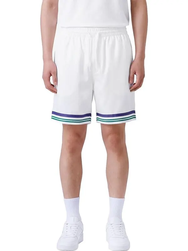 Casablanca Monogram Silk Shorts - White