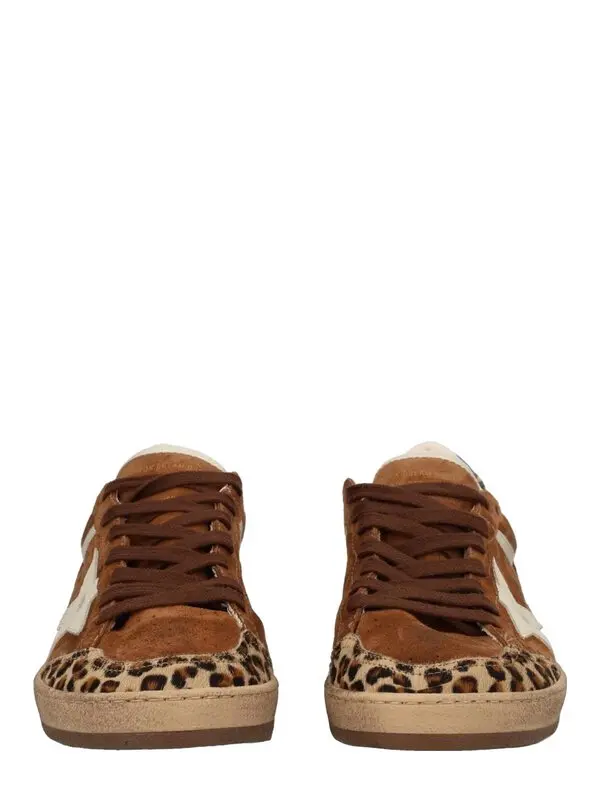 GOLDEN GOOSE Low Top Leopard Trim Sneakers - Multicolour