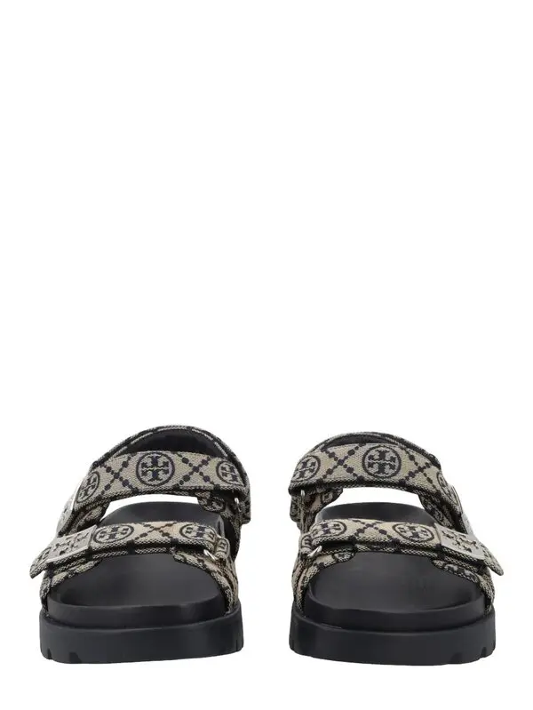 Tory Burch Logo Jacquard Strap Sandals - Multicolour