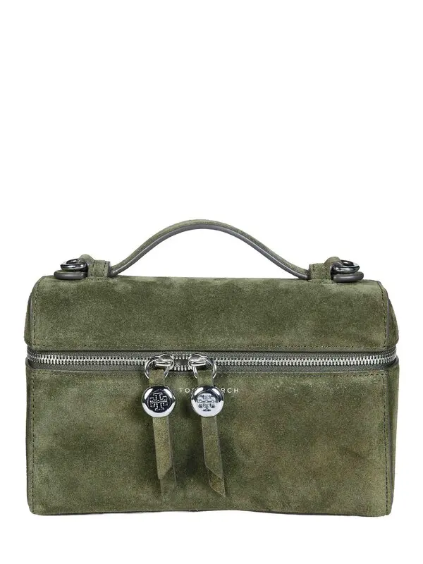 Tory Burch Romy Suede Slim Top Handle Bag - Verde
