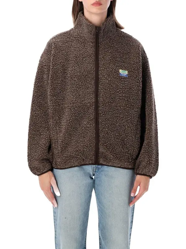 American Vintage Teddy Fleece Zip Jacket - Marrone