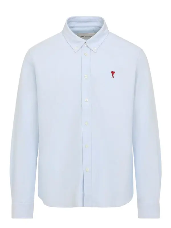 AMI Paris Button-down De Coeur Shirt - Blue