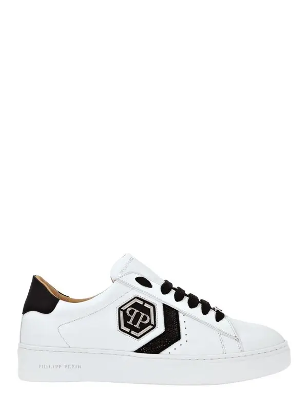 Philipp Plein Monogram And Hexagon Logo Low-top Sneakers - Black