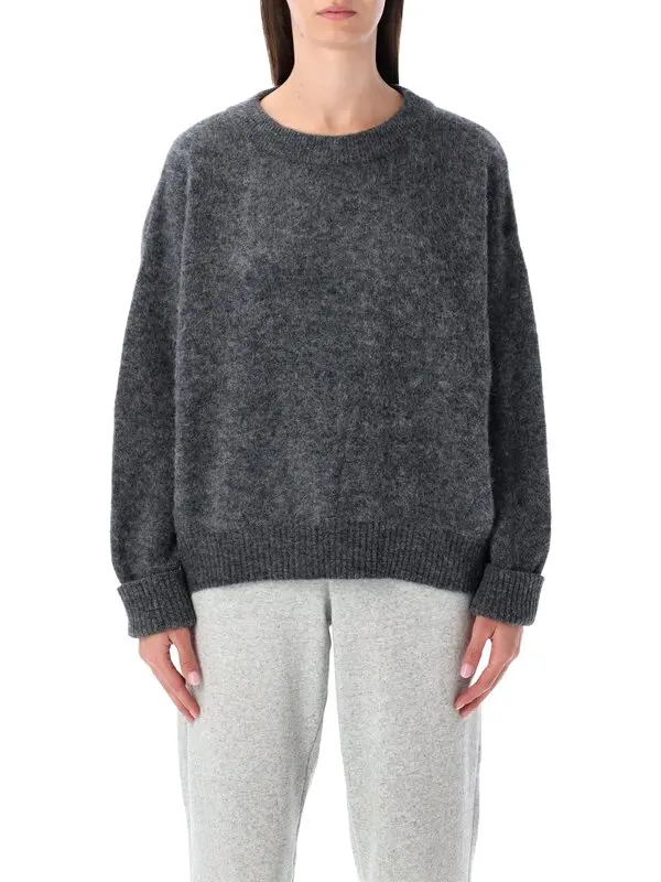 American Vintage Alpaca Wool Pullover Sweater - Grigio