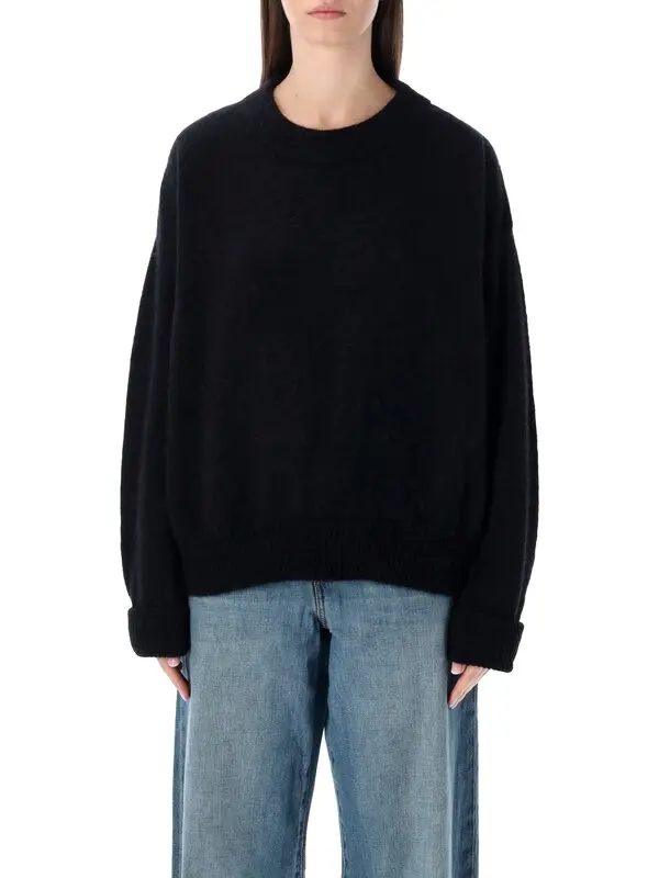 American Vintage Oversized Crewneck Sweater - Nero