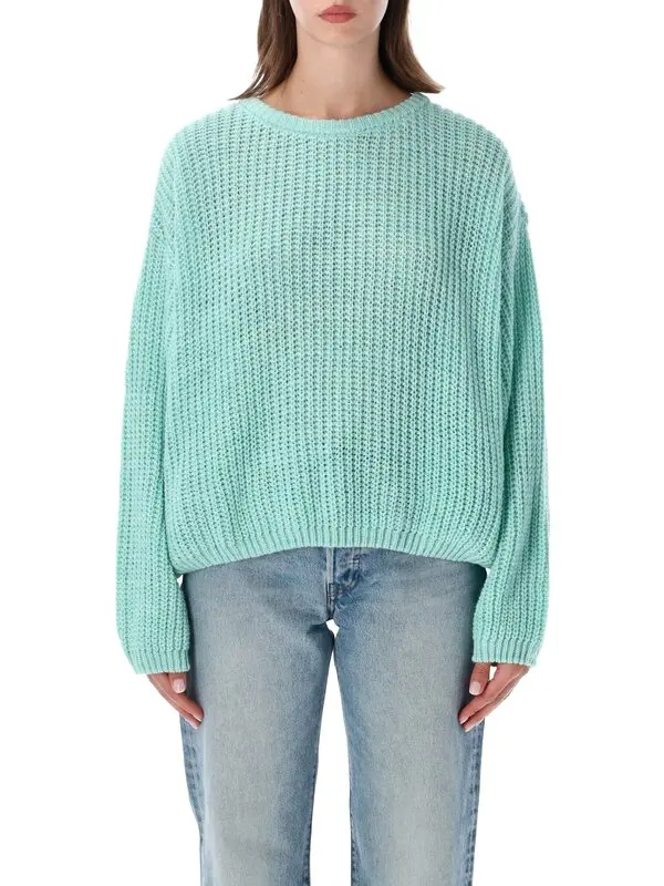 American Vintage Oversized Crewneck Sweater - Turquoise