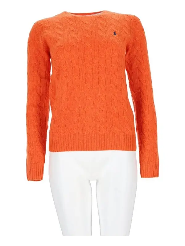 Polo Ralph Lauren Cable-knit Wool-cashmere Sweater - Orange