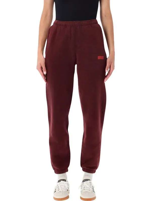American Vintage Cotton Blend Jogger Pants - Rosso