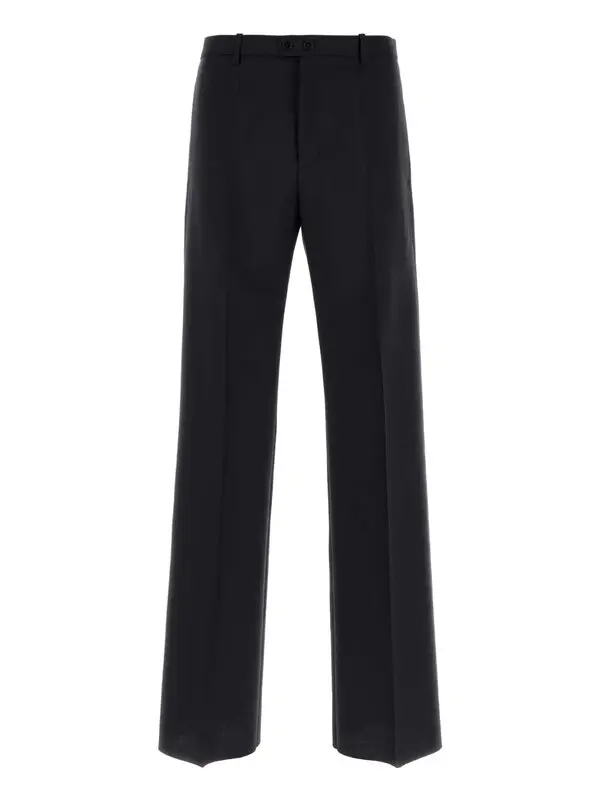 JIL SANDER Wool-mohair Blend Tailored Trousers - Darkblue